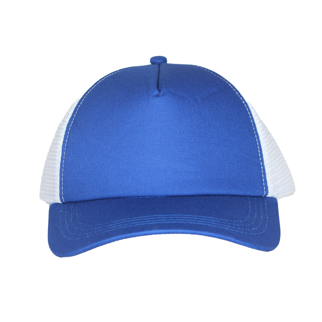 GORRA COMBINADA DE MALLA CON DRILL 5 PANEL — Galapago Panamá